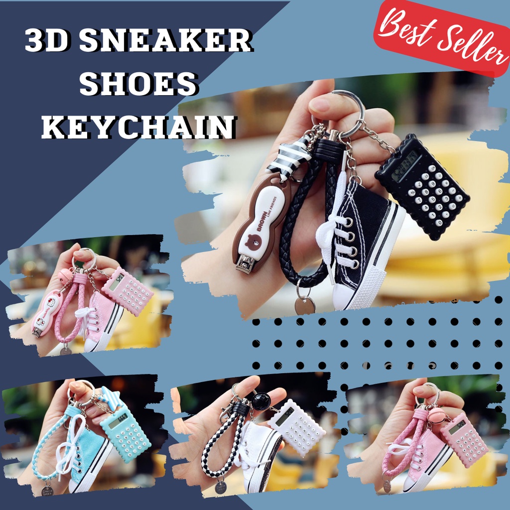 SNEAKER SHOES KEYCHAIN KEYRING KEYHOLDER WITH REAL MINI SHOES NAIL ...