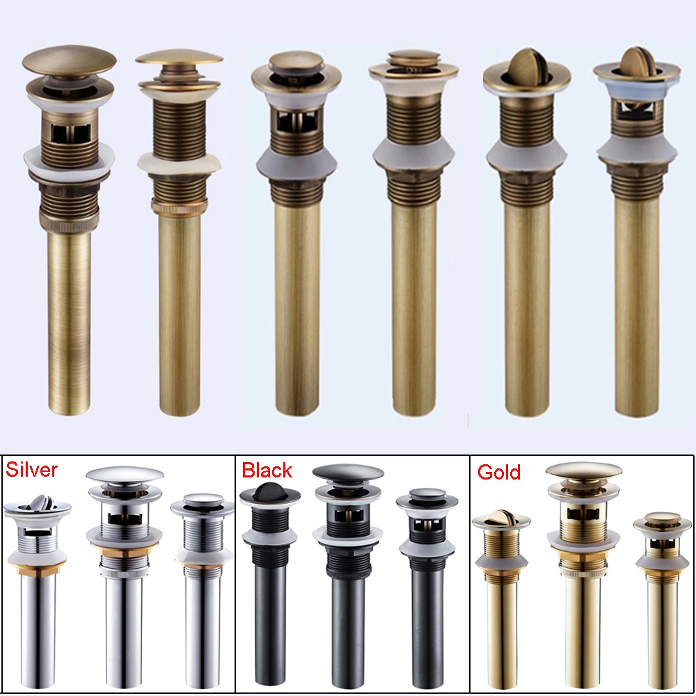 【Ready Stock】Luxury Bathroom Basin Sink Pop Up Drain & Flip Up Drain ...