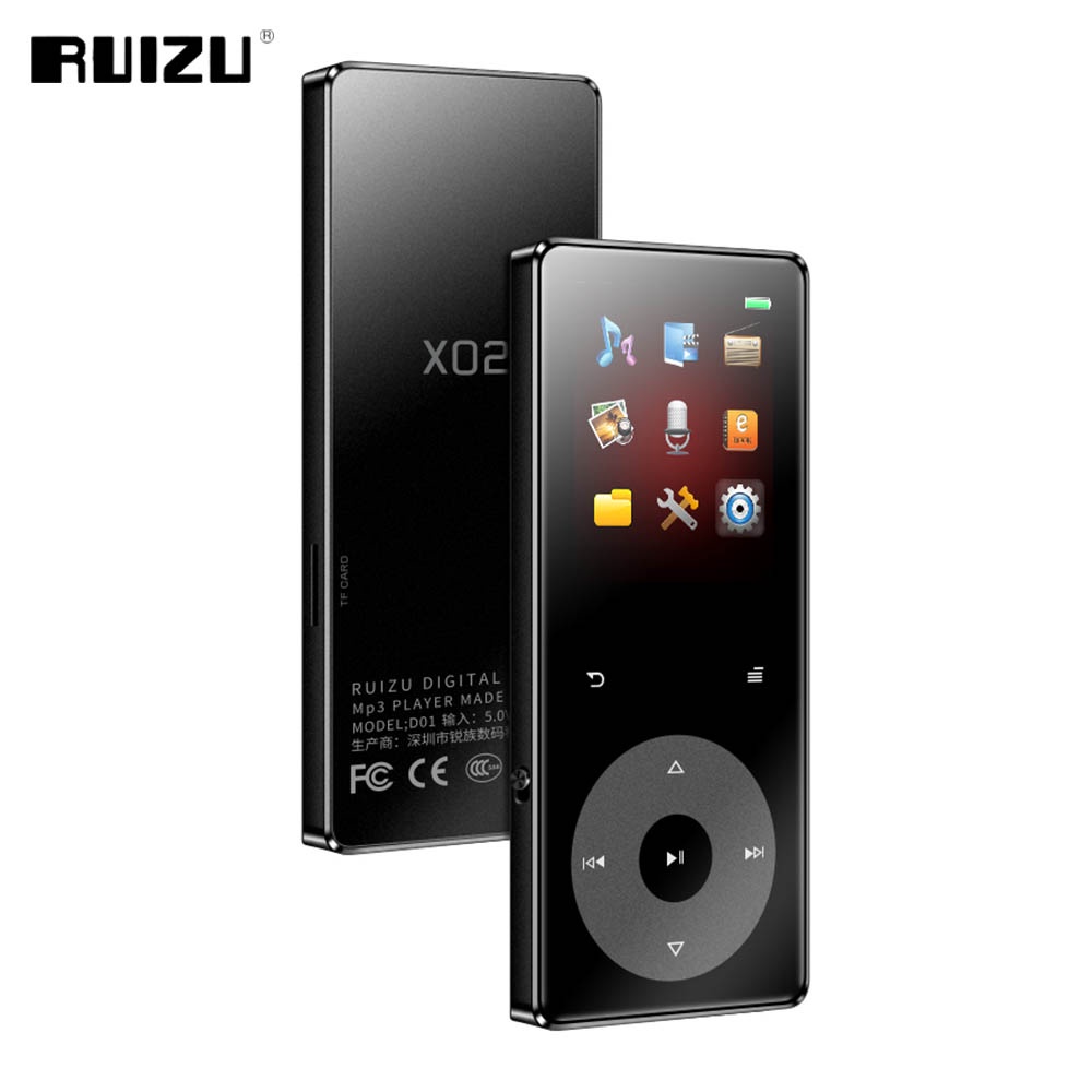 RUIZU X02B Touch Screen Hifi MP3 Player With Bluetooth 5.0 Built-in ...