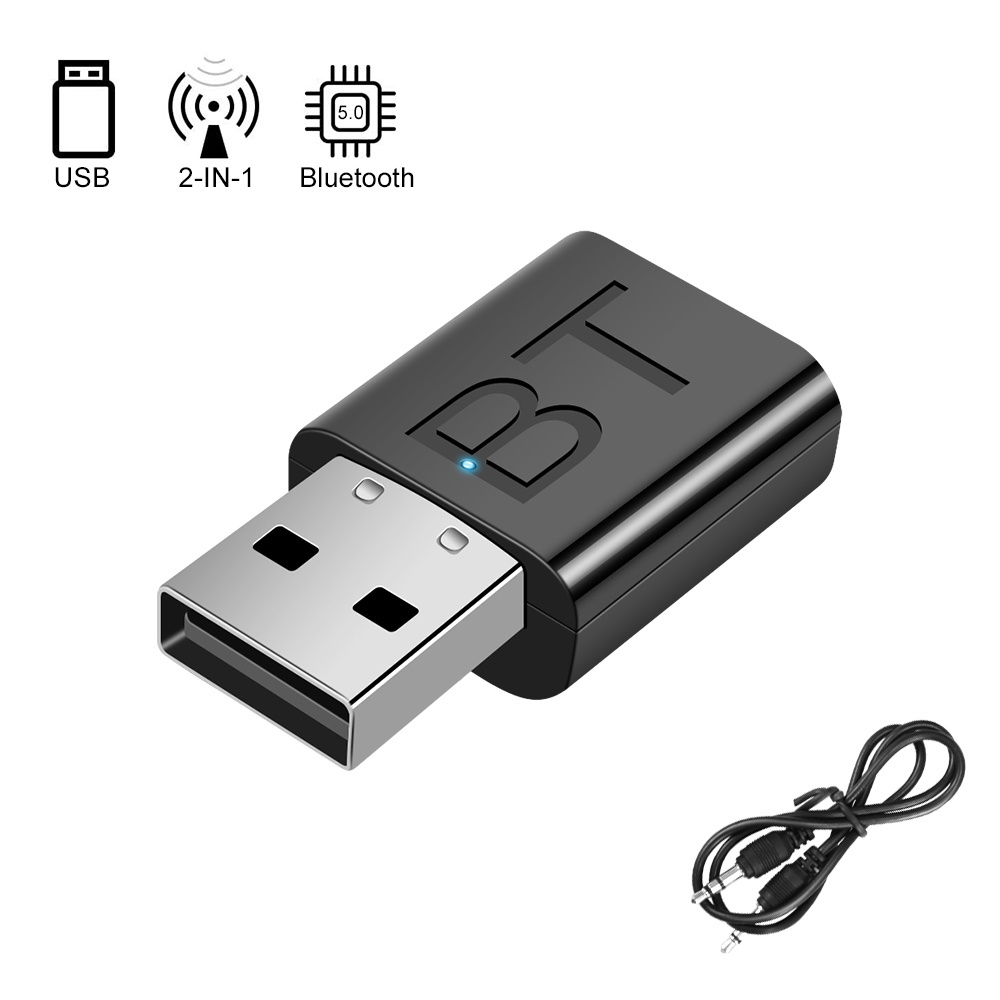USB Bluetooth 5.0 Transmitter Receiver Stereo Bluetooth RCA USB 3.5mm AUX For TV PC Headphones ...