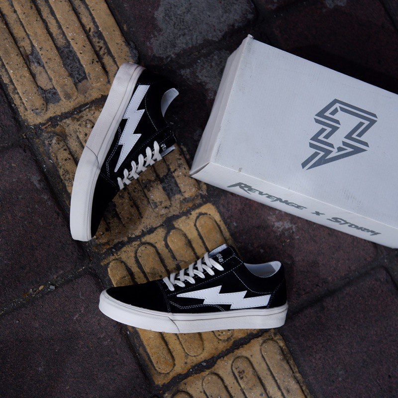 Revenge X STORM BLACK WHITE OLDSKOOL Shoes MADE IN CHINA | Shopee ...