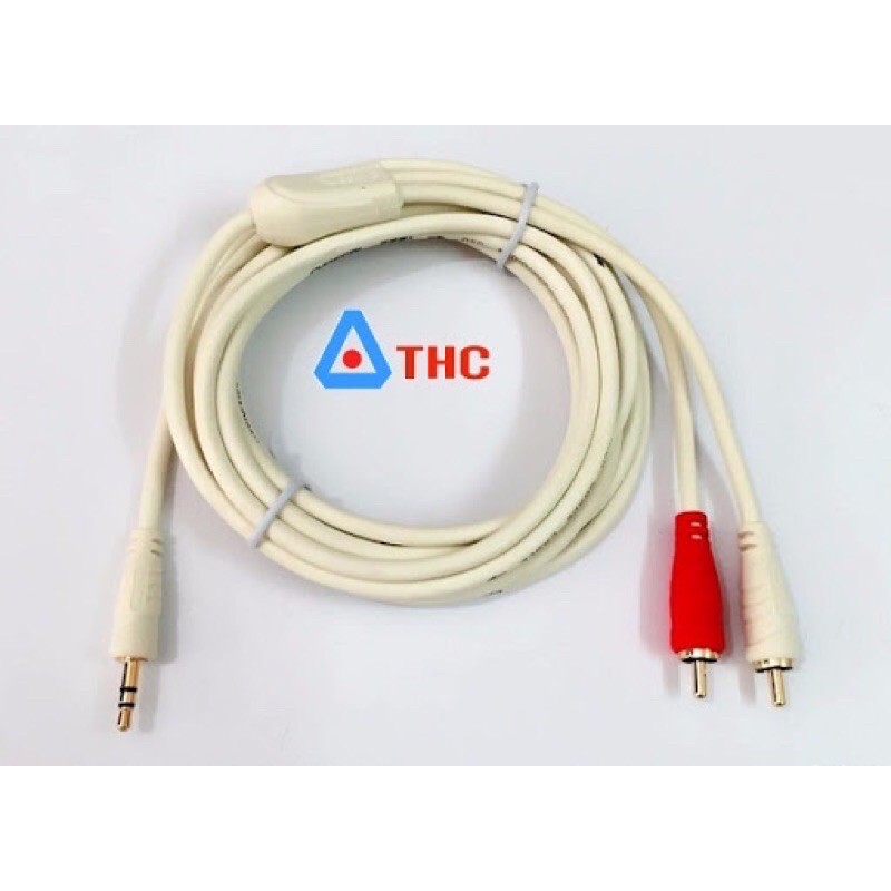 3.5 to 2AV lotus speaker output cable, flexible plastic wire with anti ...