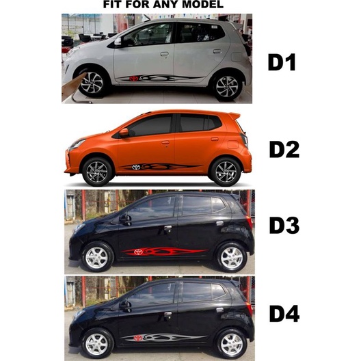 Toyota Wigo Tribal Sticker Design for Doors | Shopee Philippines