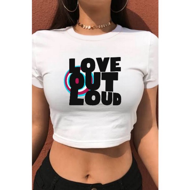 Graphic Statement Crop Top White | Shopee Philippines