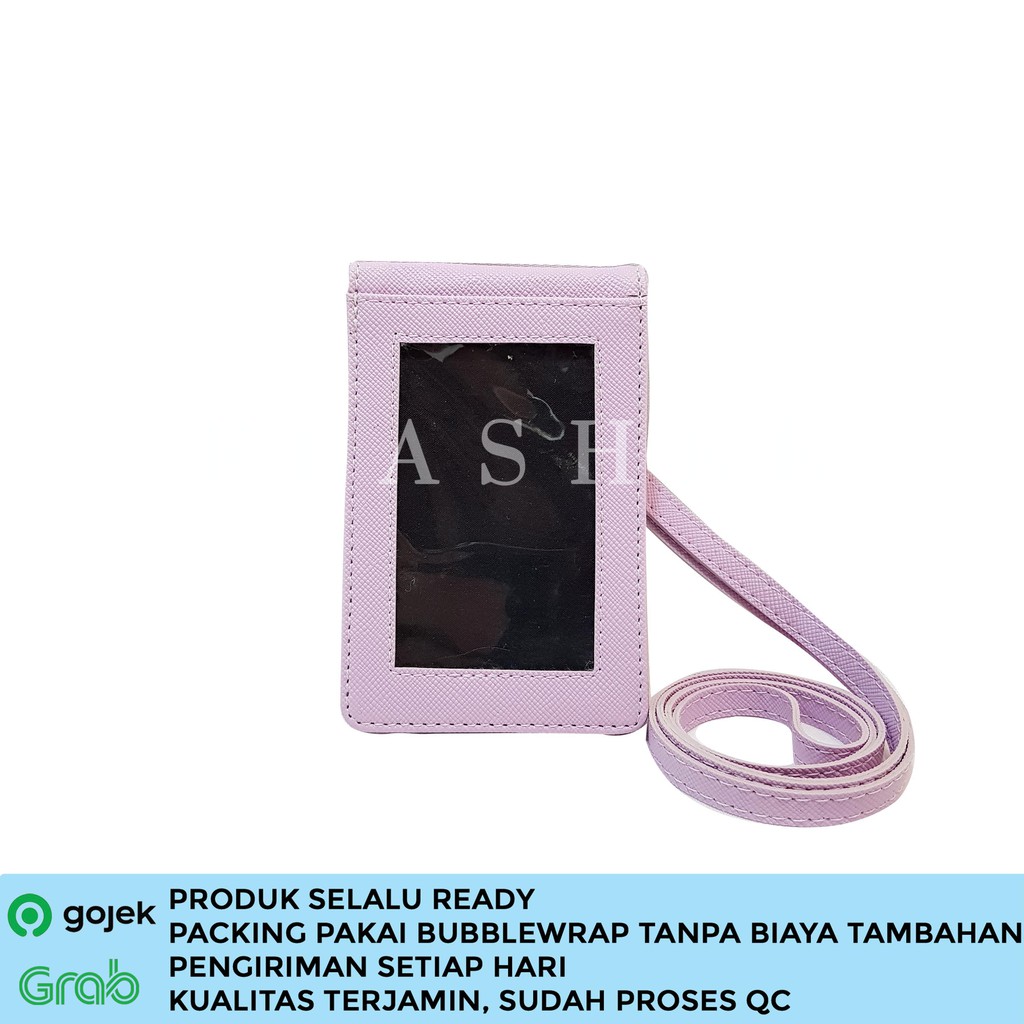 UNGU Id Card Tag Holder Magnet Purple Lilac Lanyard Leather Purple ...