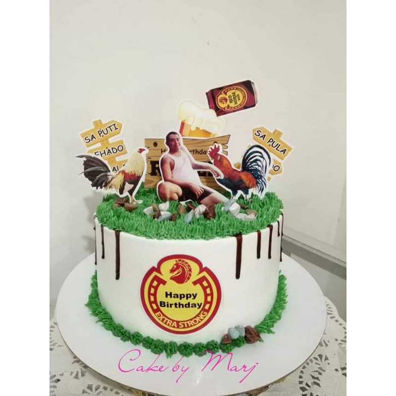 Redhorse with rooster theme cake topper | Shopee Philippines