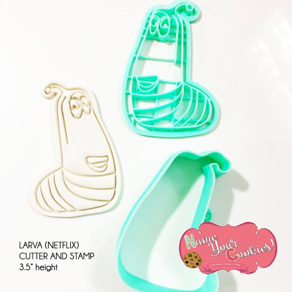LARVA COOKIE CUTTER WITH SEPARATE STAMP- 3.5"H | Shopee Philippines
