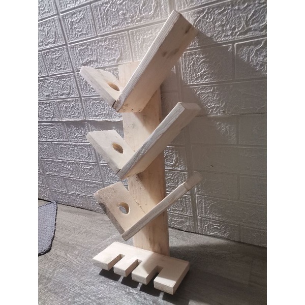 Angled wine rack with wine glass holder | Shopee Philippines