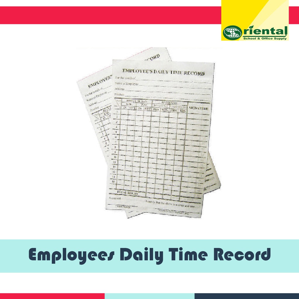 xx Jolly Employee's Daily Time Record | Shopee Philippines