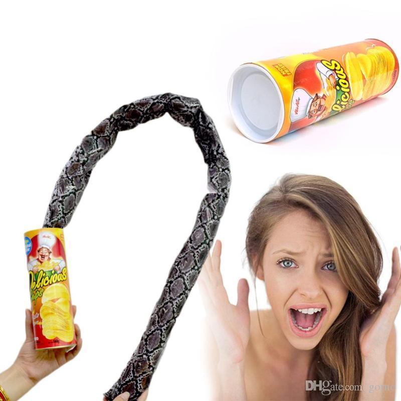 Potato Chip Snake Can for Jokes Fake Snake Can Toy High Simulation Jump ...