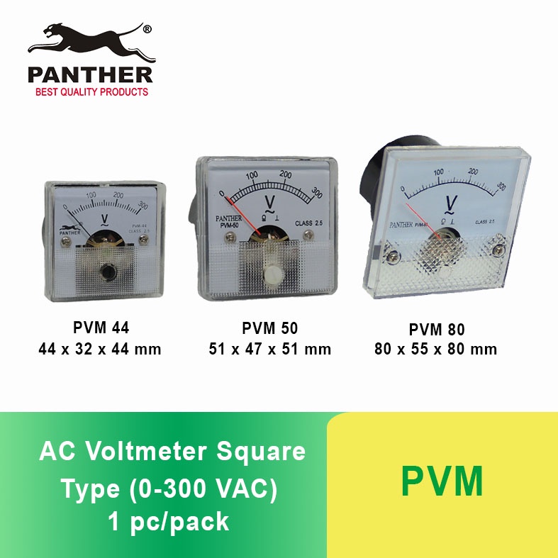 AC Voltmeter Square Type PVM (0-300 VAC) | Shopee Philippines