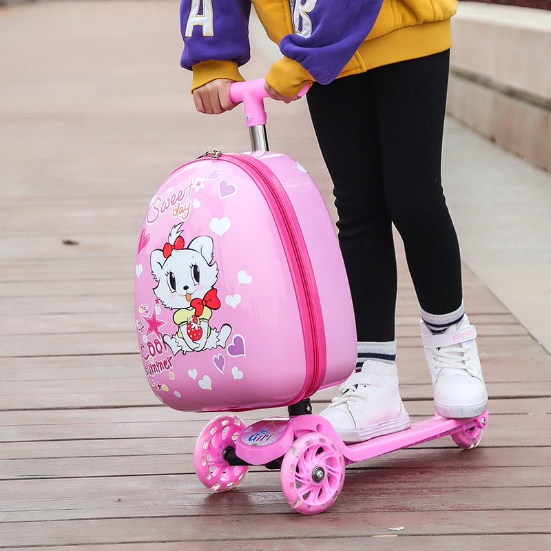 Children Trolley Case Cartoon Suitcase Children Can Scooter Children 3 ...
