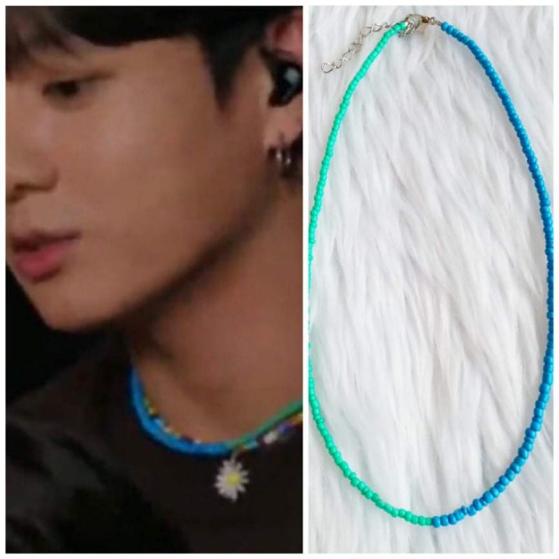 [HANDMADE] BTS Jungkook Inspired Beads Choker Necklace + FREE PHOTOCARD ...
