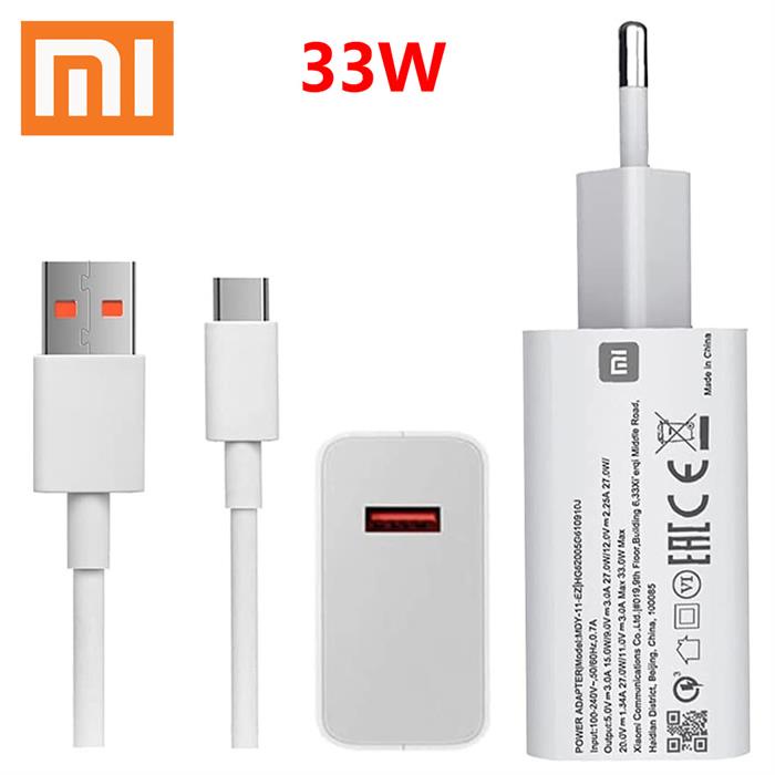 Xiaomi 33W Turbo Charger Fast Charge Power Supply 5A Cable for Mi 12 11 ...