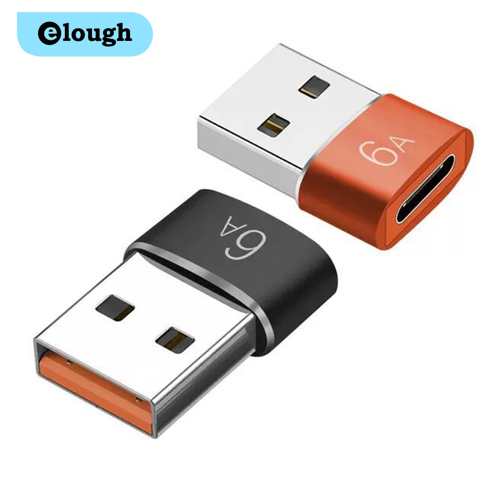 Elough USB2.0 To 6A Type-C OTG Adapter Type C Male To USB Female ...