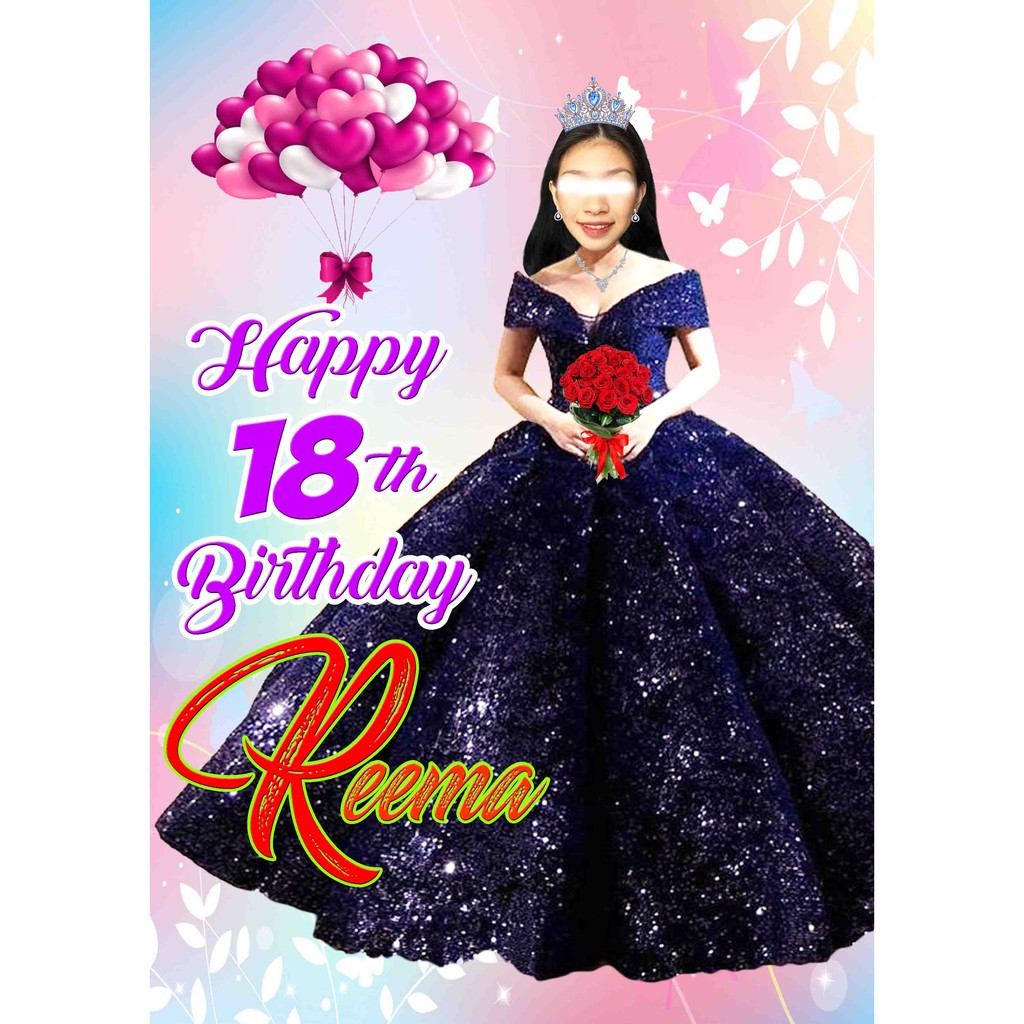 CAKE TOPPER-Debut/Girl/Eighteen/Gown | Shopee Philippines
