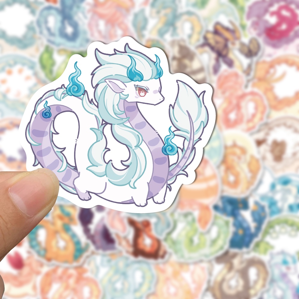 50pcs Cartoon cute dragon Stickers Water Cup Laptop Decorative Cartoon ...