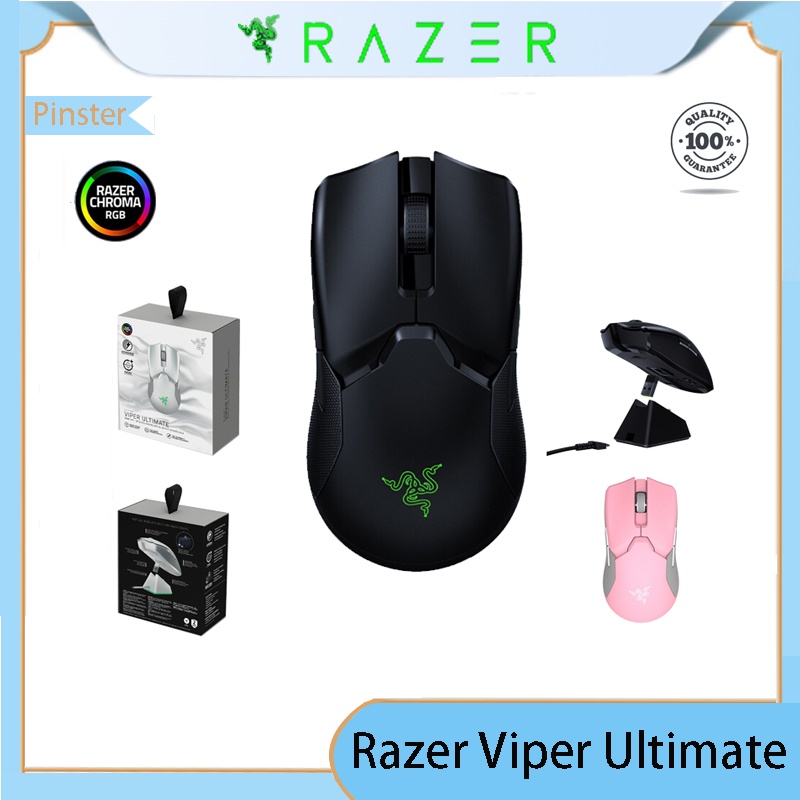 Razer Viper Ultimate with charging dock-Mercury lightweight wireless ...