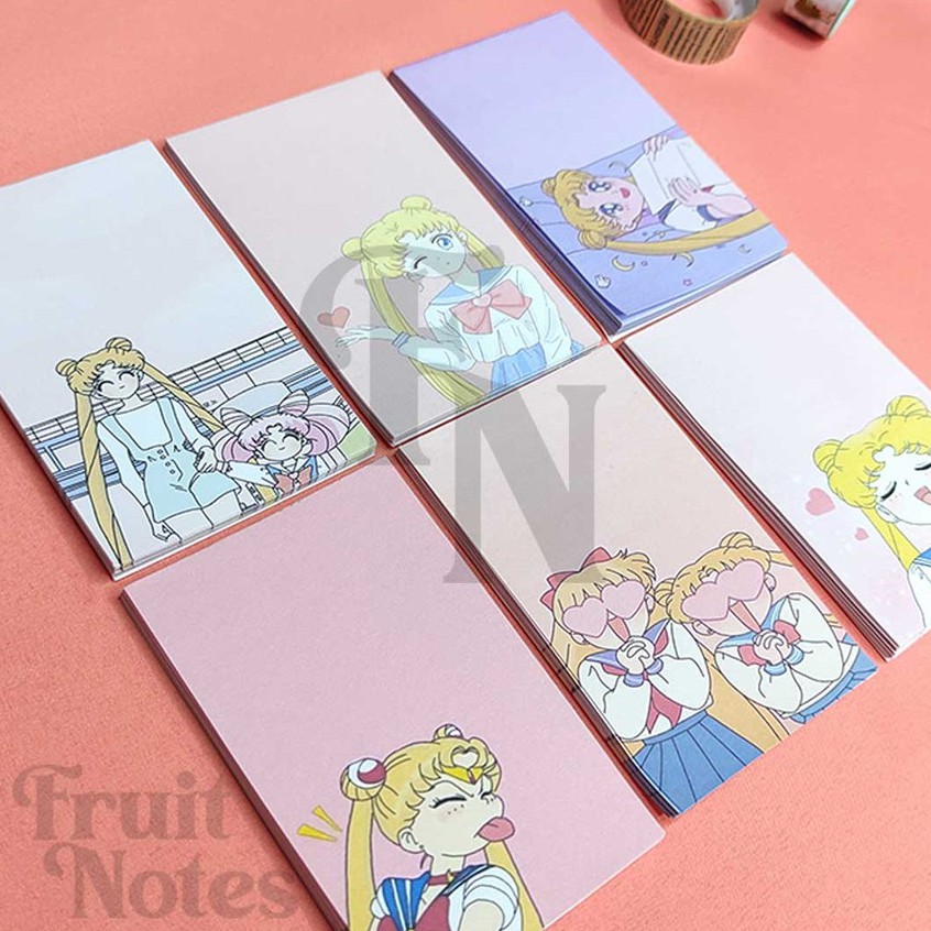 SN076 30 sheets Sailor moon/ Card Captor Sakura Theme Notepad | Shopee ...
