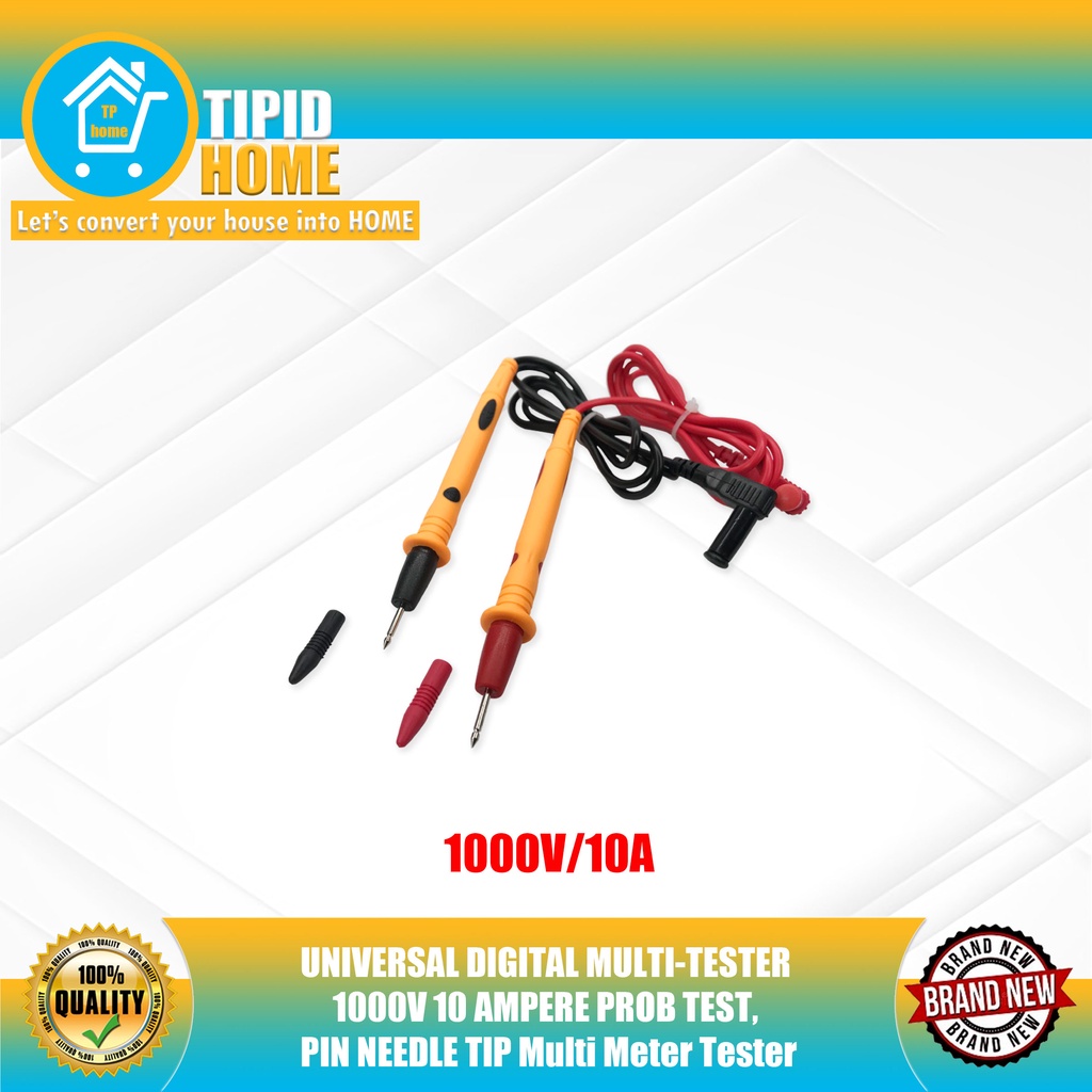 UNIVERSAL DIGITAL MULTI-TESTER 1000V 10 AMPERE PROB TEST, PIN NEEDLE ...