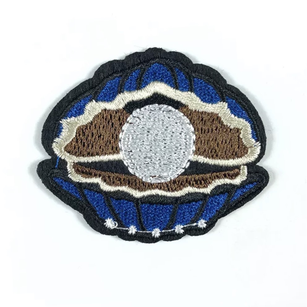 Clam Pearl Sea Shell Iron on DIY Decor Embroidered Patch Badge | Shopee ...
