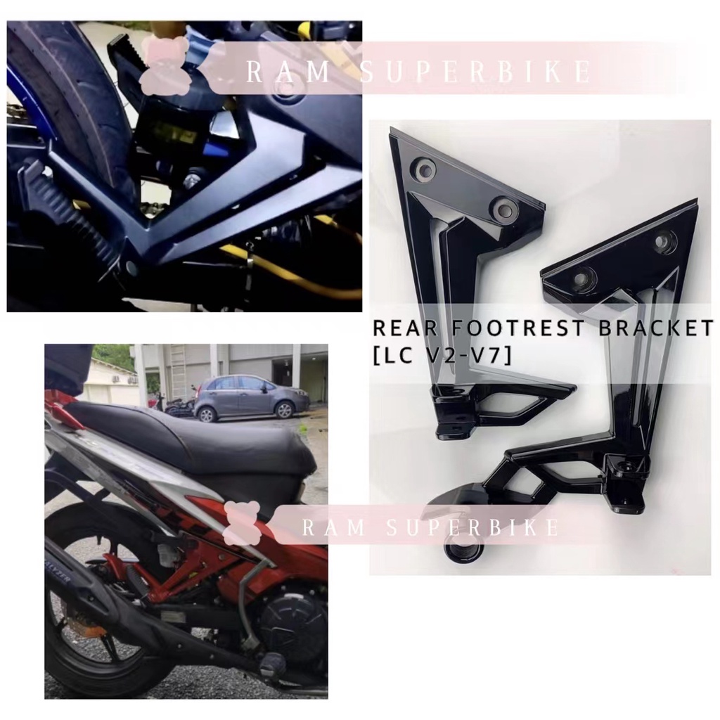 LC135 V2-V7 Rear Footrest Bracket Foot Rest Bracket Belakang Pemijak ...