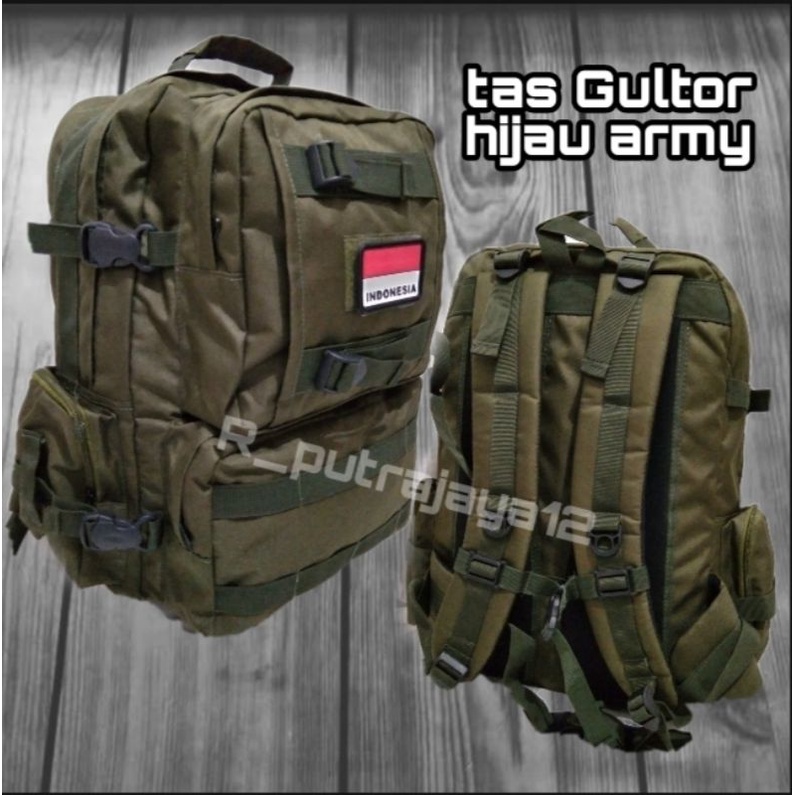 HIJAU 511 jumbo gultor backpack, army green backpack, large outdoor ...