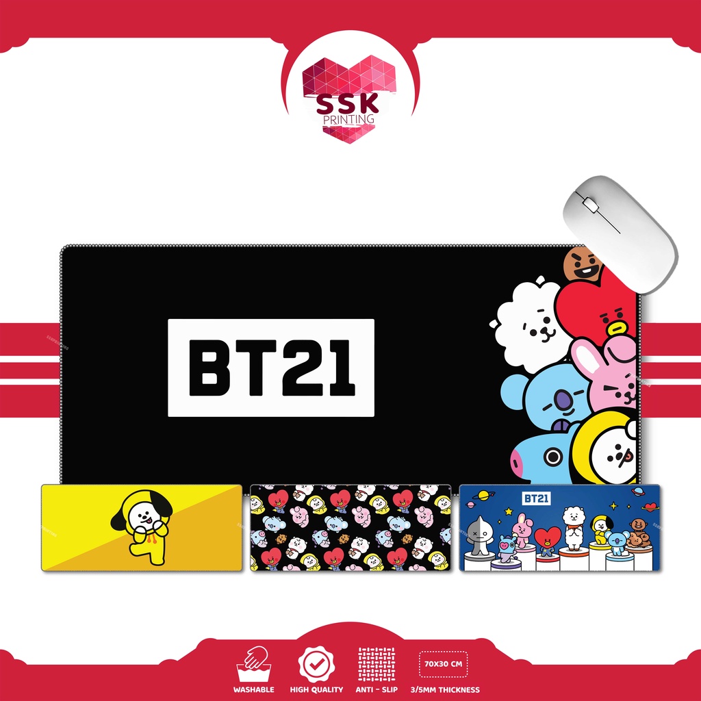 BT21 Designs Extended Mousepad | MORE DESIGNS | Gaming Mousepad | 3 MM ...