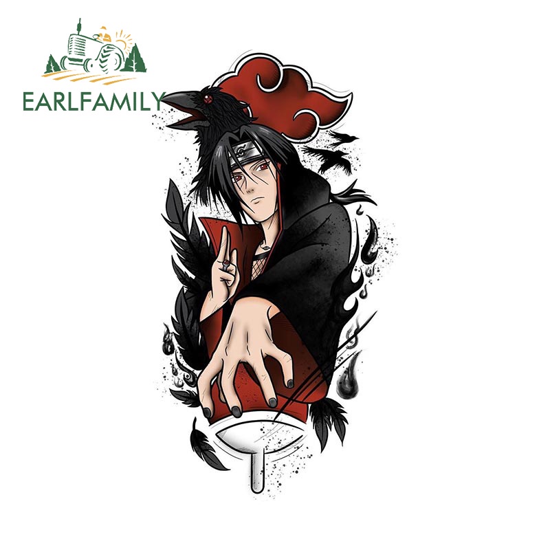 EARLFAMILY 13cm Naruto Itachi Car Stickers Waterproof Windows ...