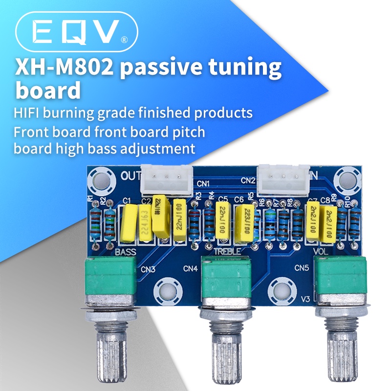 XH-M802 Amplifier Board High and Low Voltage Mixer Tone Board Volume ...