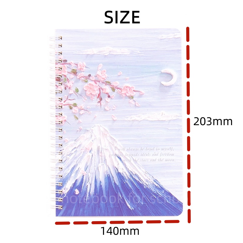 NFS A5 Oil Painting Coil Notebook Spiral 60 Sheets Notepad Student ...