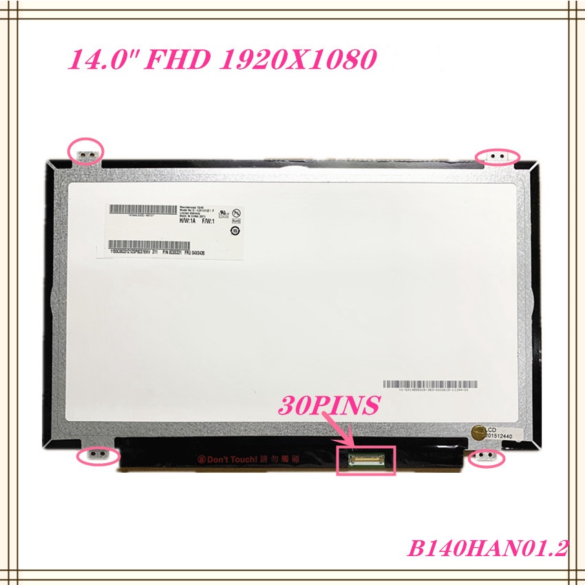 14.0" LCD For Lenovo Thinkpad T440P T440S T450 T450S Display LED Screen ...