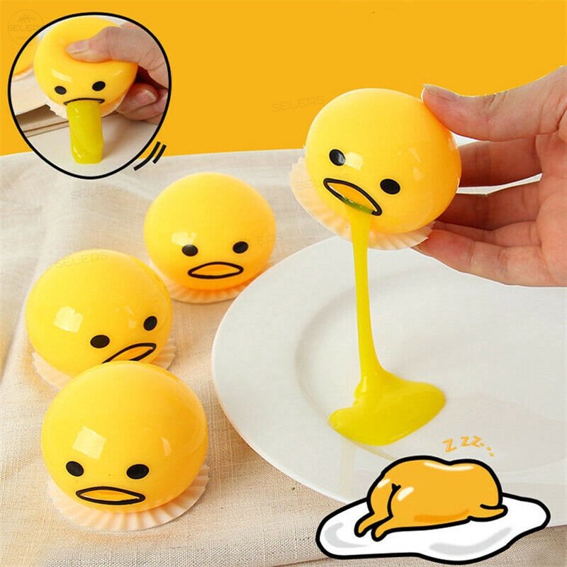 Squishy Puking Egg Yolk Stress Ball With Yellow Goop Relieve Stress ...