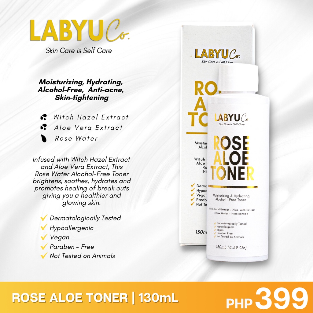 LABYU Co. Rose Aloe BrighteningToner | Shopee Philippines