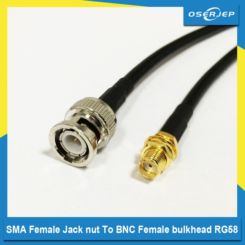 1PC New SMA Female Jack To BNC Male Plug Connector RG58 Cable Adapter 50CM/100CM | Shopee ...