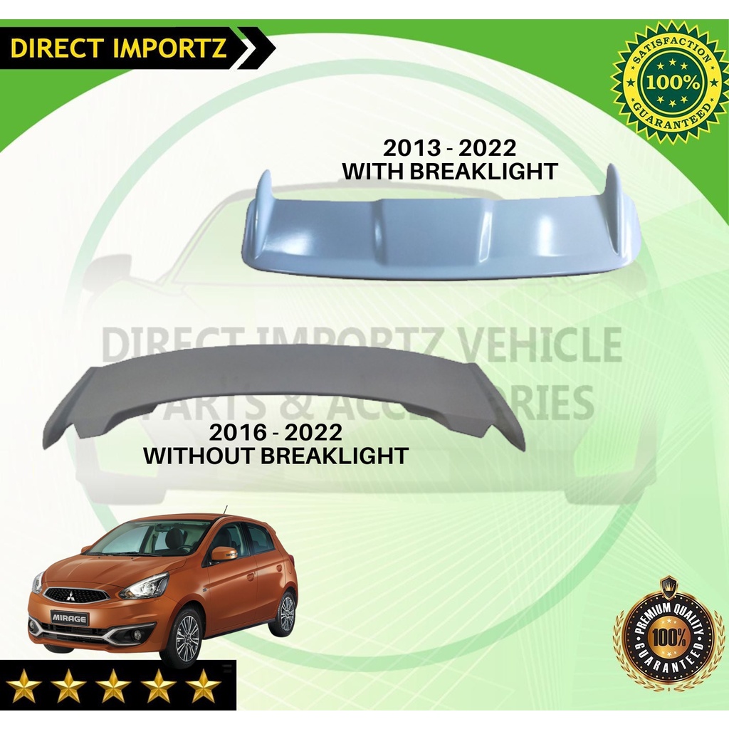 Mitsubishi Mirage Hatchback 2013 to 2023 OEM Spoiler with Brake Light ...