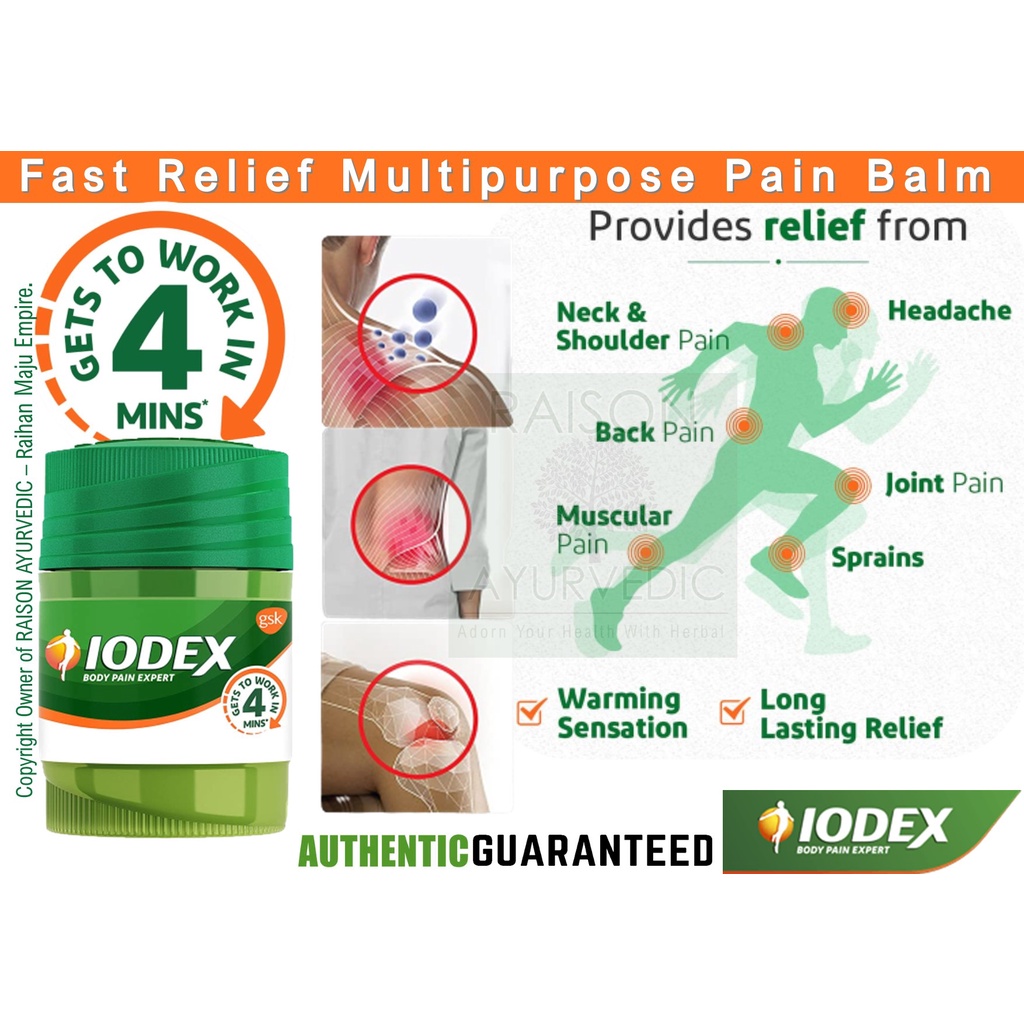 Iodex - Bottle of 40 g / 16gm Balm - Pain Relief Balm | Shopee Philippines