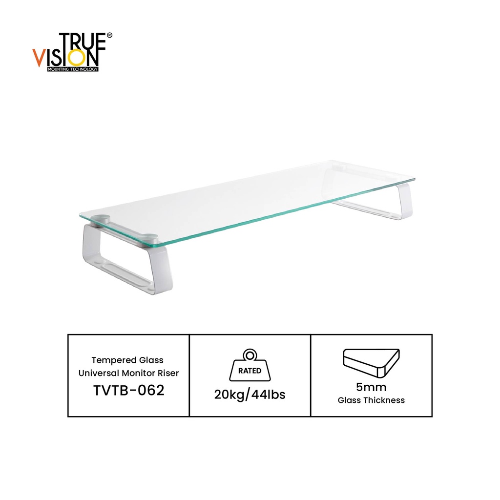 True Vision Tempered Glass Universal Monitor Riser TVTB-062 | Shopee ...