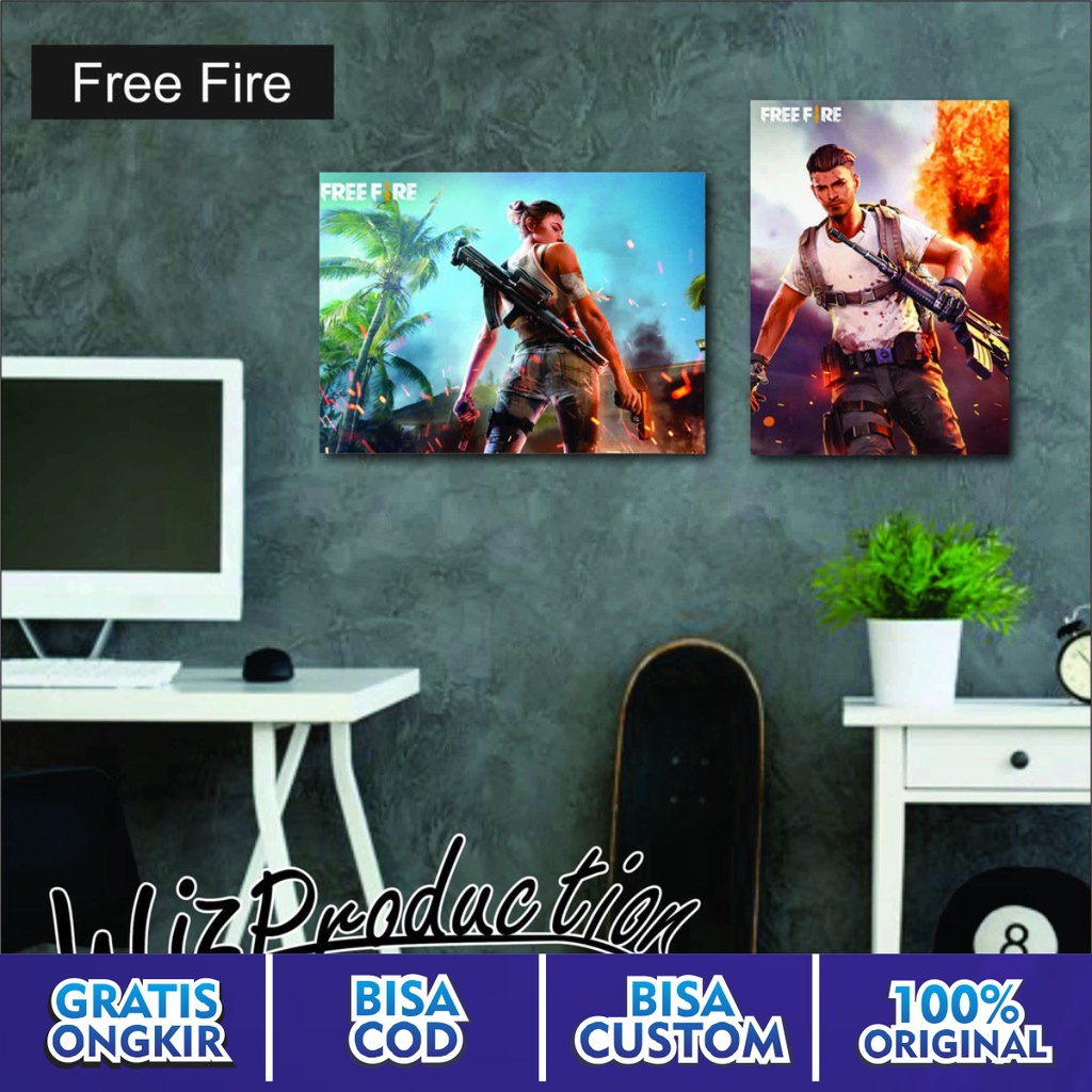 KAYU Free FIRE GAME POSTER Wood GAME POSTER | Shopee Philippines