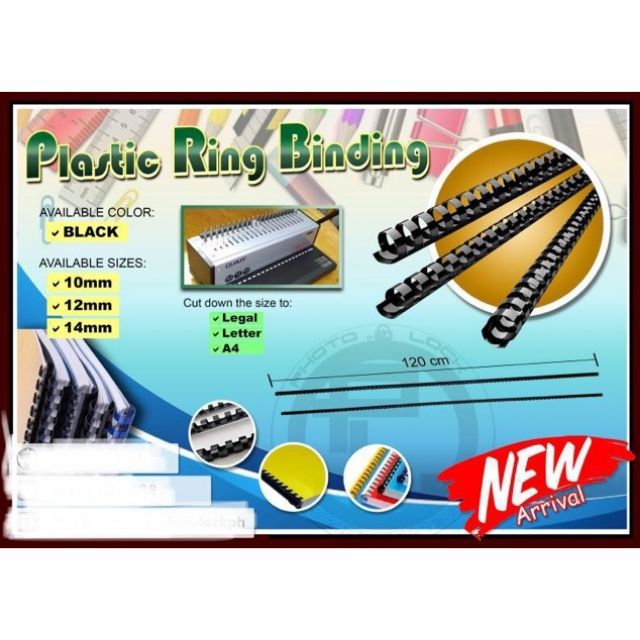 Plastic ring binding 12mm and 14mm A4 Size | Shopee Philippines