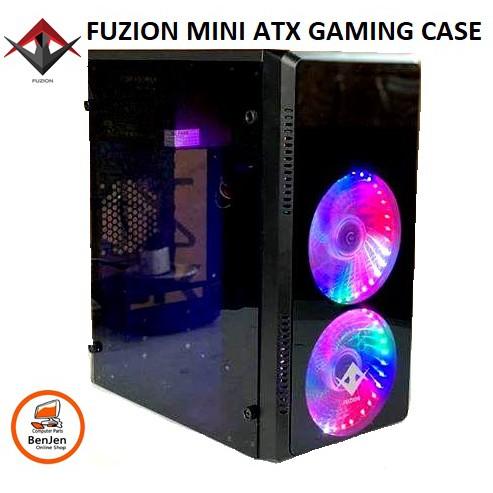 CPU CASE Micro ATX FUZION with PSU 700 WATT & 2 RGB LED FAN Brand new ...