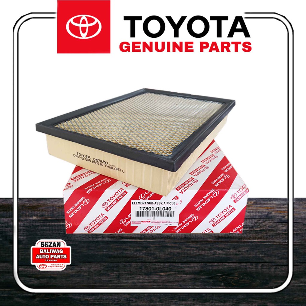 AIR CLEANER FILTER ORIGINAL FORTUNER / INNOVA / HILUX 2015-2019 PART NO ...