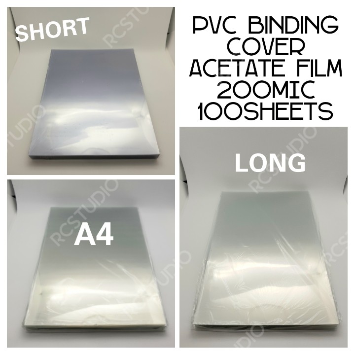 100pcs Acetate Film Pvc Binding Cover 200mic Clear | Shopee Philippines