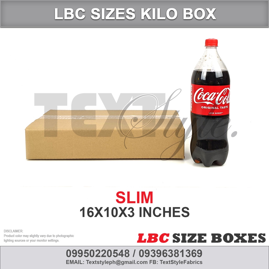 Textstyle Slim LBC Express Sizes Corrugated Cargo Shipping Boxes ...
