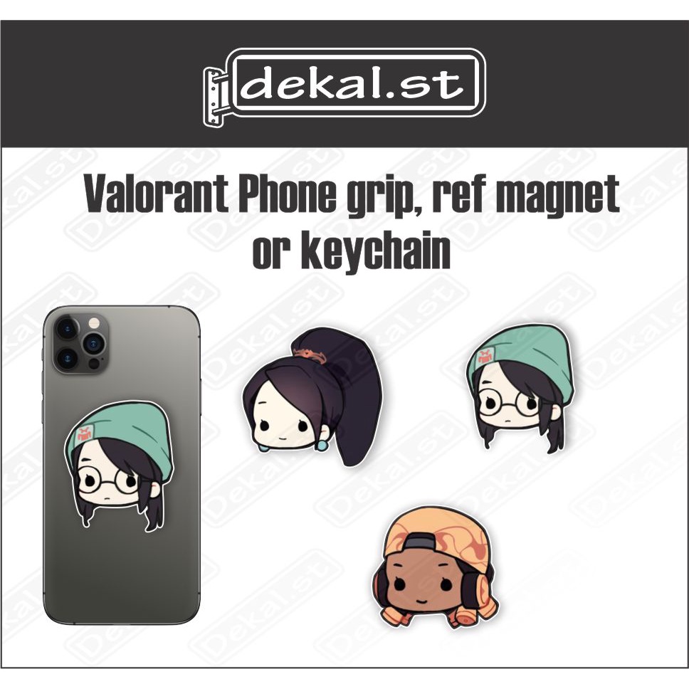 Valorant agent killjoy sage raze acrylic phone grip, ref magnet or ...