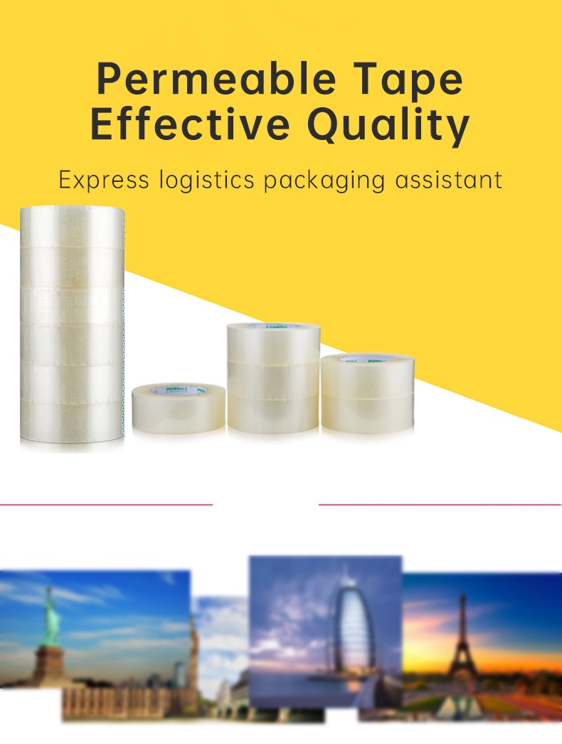 Deli 6Pcs/Set Transparent Tape Long Express Packing Binding Tape Big ...