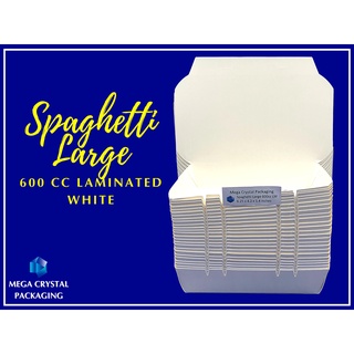Trigem Meal Box Spaghetti Large 600 cc Laminated White ( 25 pcs. Per ...