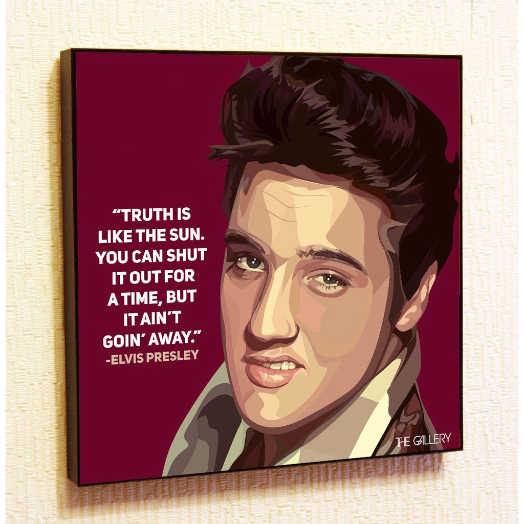 Elvis Presley Rock Music Singer Motivational Quotes Wall Decals Pop Art ...