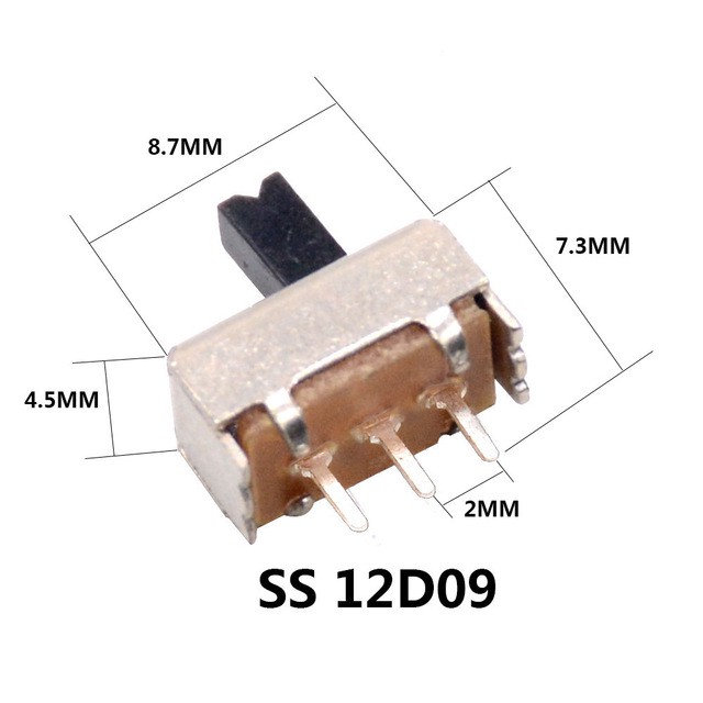 20pcs SS 12D00 Slide switch slide gear fluctuation band 2/3 file single double horizontal mini ...