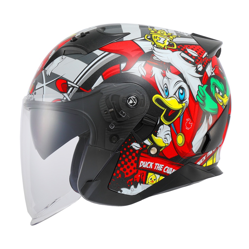Zebra Ym-902 Motorcycle Half Face Helmet Dual Visor Women Motor ...